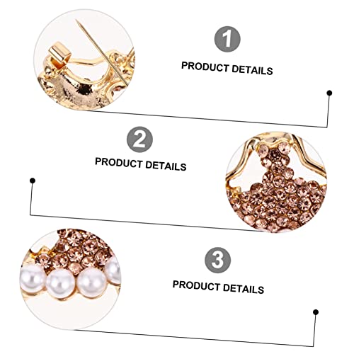 Tofficu 1pc Girl Brooch Cap Decorations Rhinestone Accessories for Women Rhinestone Brooch Alloy Rhinestone Brooch Pin Backpacks Jackets Hat Peal Breastpin Zinc Alloy Brooch Zinc Alloy