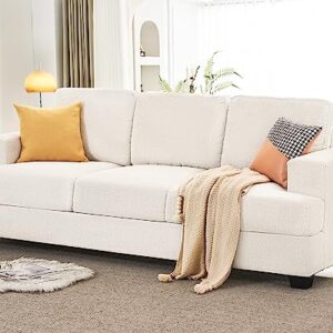 VanAcc Sofa, Comfy Sofa Couch with Extra Deep Seats, Modern Sofa- 3 Seater Sofa, Couch for Living Room Apartment Lounge, Beige Chenille