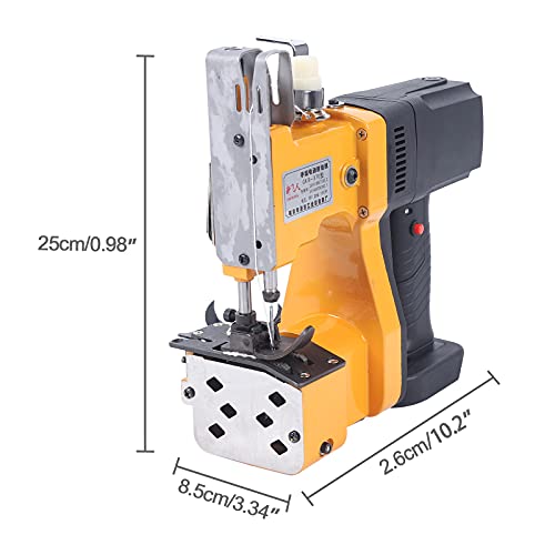 Portable Bag Closer Machine, 110V 190W Industrial Electric Bag Closing Sewing Sealing Stitching Machine for Woven Snakeskin Paper Bag, Handheld High Speed Machine with Accessories