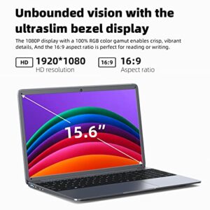 SGIN 15.6 Inch Laptop, 24GB DDR4 512GB SSD Windows 11 Laptops Computer with Intel Celeron N5095 Processor(Up to 2.9GHz), FHD 1920x1080, Mini HDMI, 2.4/5.0G WiFi, Webcam, USB 3.0, Bluetooth 4.2