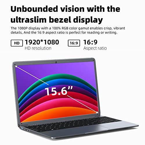 SGIN 15.6 Inch Laptop, 24GB DDR4 512GB SSD Windows 11 Laptops Computer with Intel Celeron N5095 Processor(Up to 2.9GHz), FHD 1920x1080, Mini HDMI, 2.4/5.0G WiFi, Webcam, USB 3.0, Bluetooth 4.2