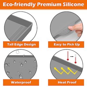 17" Griddle Mat Silicone for Blackstone, Magnetic Protective Cover Mats Blackstone Griddle Top Covers for Blackstone Protector Outdoor-Grey