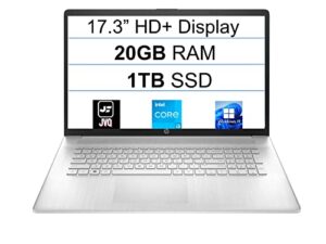 hp newest pavilion 17.3" hd+ display laptop computer, 11th gen intel i3-1115g4(up to 4.1ghz, beat i5-8250u), 20gb ddr4 ram, 1tb ssd, hdmi, wifi, webcam, windows 11s, jvq