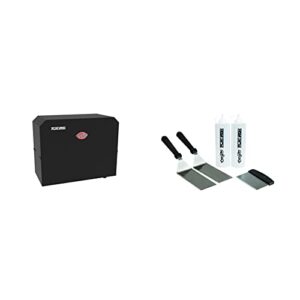 char-griller 8075 4-burner gas griddle cover, black & 8905 griddle accessory kit, 2 spatulas, 2 bottles and scraper