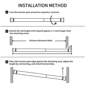 KUANVE 4 Pack Window Security Bars Adjustable Sliding Glass Door Bar Sliding Door Security Bar Window Safety Lock Bar with Rubber Tips for Children Home, Extends from 15.8-27.6 Inch (White)