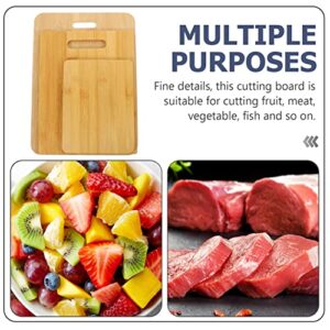 UPKOCH 3pcs Bamboo Cutting Boards Set Rectangle Wood Cutting Board BBQ Chopping Board Set Fruit Vegetable Cutting Tray for Kitchen Food Prep Carving Meat Cheese