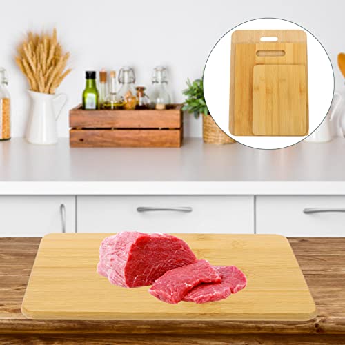 UPKOCH 3pcs Bamboo Cutting Boards Set Rectangle Wood Cutting Board BBQ Chopping Board Set Fruit Vegetable Cutting Tray for Kitchen Food Prep Carving Meat Cheese