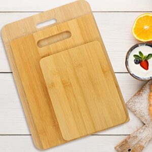 UPKOCH 3pcs Bamboo Cutting Boards Set Rectangle Wood Cutting Board BBQ Chopping Board Set Fruit Vegetable Cutting Tray for Kitchen Food Prep Carving Meat Cheese