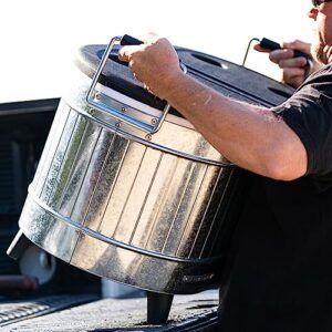 80 Quart Portable Cooler in Galvanized Steel