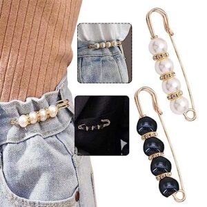 Vintage Waistband Pin Pearls Crystal Brooch Clothing Scarf Waist Bag Pins Exposed Women Dress Tighting Clap Q0I4 Women Pins