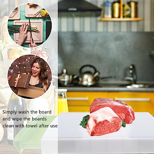 Kichvoe Plastic Cutting Board with Slide out Trays Space Saver Catches Food and Waste Food Prep Station for Kitchen Cooking Supplies