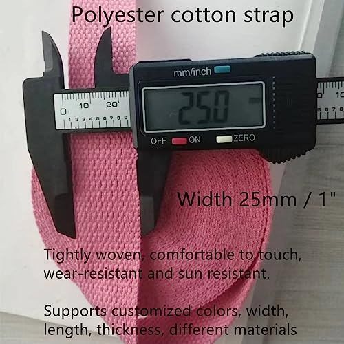 1 inch Cotton Webbing Strap - Polyester Strapping for Bags Handles Leash Arts Crafts