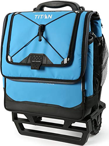 Arctic Zone Titan Deep Freeze Wheeled Cooler - 60 Can Rolling Cooler Cooler with Deep Freeze Insulation and Detachable All-Terrain Cart & Cool Coolers by Fit + Fresh Slim Compact Reusable XL Ice Pack