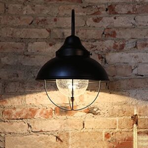 DAKWA Matte Black Finish Wall Lighting Gooseneck Anti-Rust Wall Sconce Outdoor Wall Lantern for Garage,Front Porch,Patio