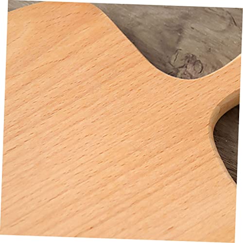 BESTonZON 1pc Wood Serving Tray Large Cutting Board Wooden Serving Tray Mincing Board Breadboard Chopping Block Bamboo Khaki Wooden Chopping Board Cutting Block for Kitchen Cheese Platter