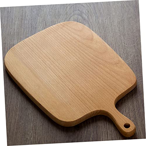 BESTonZON 1pc Wood Serving Tray Large Cutting Board Wooden Serving Tray Mincing Board Breadboard Chopping Block Bamboo Khaki Wooden Chopping Board Cutting Block for Kitchen Cheese Platter