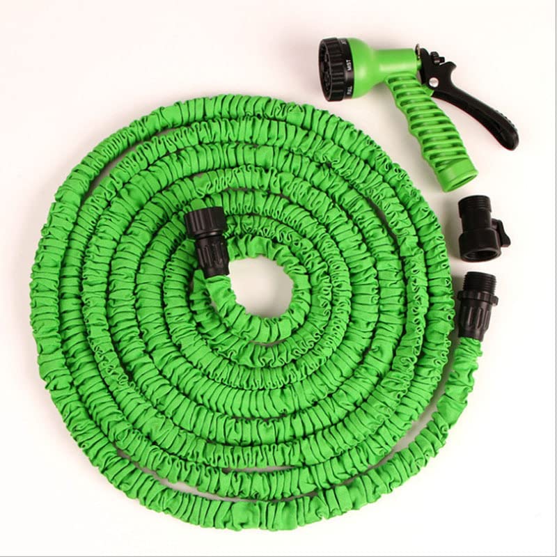 Ultimate Garden Hose Set: Flushing, Retractable, High Pressure Water Gun - Perfect for Car Wash, Garden Watering, and Multi-Functional Household Use (Green 100FT)