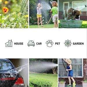 Ultimate Garden Hose Set: Flushing, Retractable, High Pressure Water Gun - Perfect for Car Wash, Garden Watering, and Multi-Functional Household Use (Green 100FT)