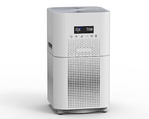 hepa air purifiers for home large room, cadr 400+ m³/h up to 1700 sq ft, h13 ture hepa air filter cleaner for allergies pet dander smoke dust with 22db sleep mode for bedroom, white