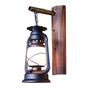 retro antique outdoor wall light, vintage rustic lantern lamp wall sconce light fixture, waterproof retro e26 outdoor wall sconce, for villa, patio, porch, garden, balcony