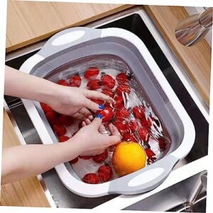 ULTECHNOVO Foldable Chopping Board Collapsing Laundry Baskets Portable Laundry Basket Folding Cutting Board Cutting Board Strainer Portable Foldable Cutting Board Chopping Cutting Board Plate