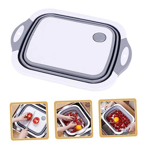 ULTECHNOVO Foldable Chopping Board Collapsing Laundry Baskets Portable Laundry Basket Folding Cutting Board Cutting Board Strainer Portable Foldable Cutting Board Chopping Cutting Board Plate