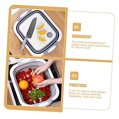 ULTECHNOVO Foldable Chopping Board Collapsing Laundry Baskets Portable Laundry Basket Folding Cutting Board Cutting Board Strainer Portable Foldable Cutting Board Chopping Cutting Board Plate