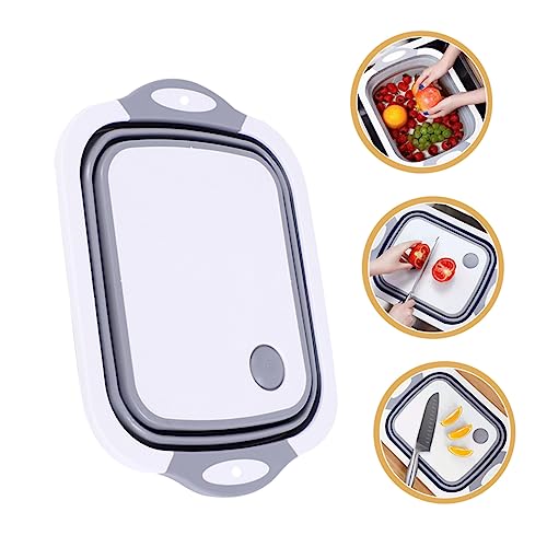 ULTECHNOVO Foldable Chopping Board Collapsing Laundry Baskets Portable Laundry Basket Folding Cutting Board Cutting Board Strainer Portable Foldable Cutting Board Chopping Cutting Board Plate