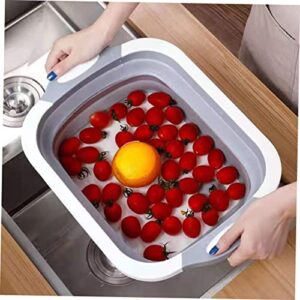 ULTECHNOVO Foldable Chopping Board Collapsing Laundry Baskets Portable Laundry Basket Folding Cutting Board Cutting Board Strainer Portable Foldable Cutting Board Chopping Cutting Board Plate