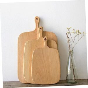 SWOOMEY 1pc Wood Cheese Board Pallet Pallets Square Tray Fruit Tray Bread Boards Wooden Cutting Board Mincing Board Chopping Board Breadboard Wooden Breadboard Bamboo One Piece Khaki