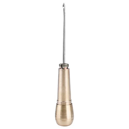 3 Needles Copper Handle Sewing Awl, Leather Shoe Repair Tool, Good Choice for Sewing and Repairing Leather, Shoes, Bags