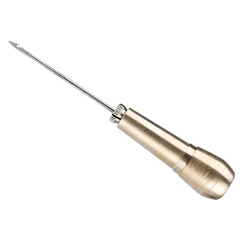 3 Needles Copper Handle Sewing Awl, Leather Shoe Repair Tool, Good Choice for Sewing and Repairing Leather, Shoes, Bags