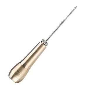 3 Needles Copper Handle Sewing Awl, Leather Shoe Repair Tool, Good Choice for Sewing and Repairing Leather, Shoes, Bags