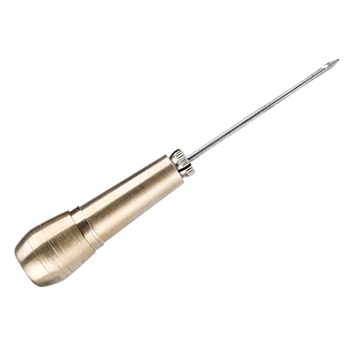 3 Needles Copper Handle Sewing Awl, Leather Shoe Repair Tool, Good Choice for Sewing and Repairing Leather, Shoes, Bags