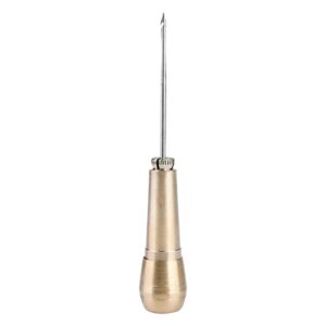 3 Needles Copper Handle Sewing Awl, Leather Shoe Repair Tool, Good Choice for Sewing and Repairing Leather, Shoes, Bags