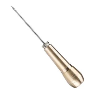 3 Needles Copper Handle Sewing Awl, Leather Shoe Repair Tool, Good Choice for Sewing and Repairing Leather, Shoes, Bags