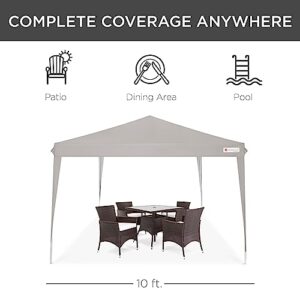 Best Choice Products 10x10ft Pop Up Canopy Outdoor Portable Folding Instant Lightweight Gazebo Shade Tent w/Adjustable Height, Wind Vent, Carrying Bag - Gray