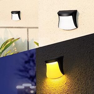 DAKWA Solar 2V/160MAh Wall Outdoor Sconce Modern Wall Lamp Rainproof Wall Lights for Patio Yard Garage (Color : 6000K White Light)