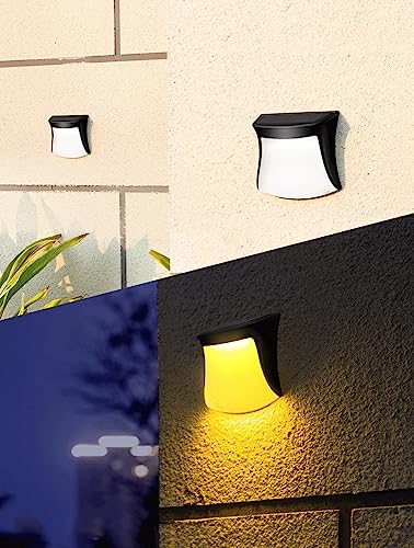 DAKWA Solar 2V/160MAh Wall Outdoor Sconce Modern Wall Lamp Rainproof Wall Lights for Patio Yard Garage (Color : 6000K White Light)