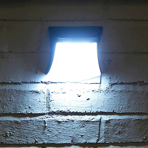 DAKWA Solar 2V/160MAh Wall Outdoor Sconce Modern Wall Lamp Rainproof Wall Lights for Patio Yard Garage (Color : 6000K White Light)