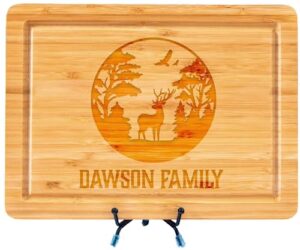 custom camping cutting board, personalized family cutting board, camping board gift, family board gift, family cheese & charcuterie board