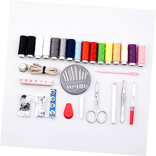 Baluue 2 Sets /68pcs Travel Sewing Kit Sewing Kit for Adults Needlework Storage Bag Adults Sewing Kits Sewing Kit for Beginners Needlework Bag Suite Spool Black Aldult Sewing Kit