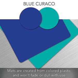 Cut N’ Funnel Blue Caraco 2 Pack Thick Multicolor Plastic Cutting Board Mats Made in the USA BPA & PVC Free Plastic