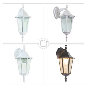 PEHUB Wall Sconce Waterproof Outdoor Lighting High Brightness E27 LED Wall Light Fixture Retro Creative Patio Villa Wall Lamp with Glass Shade Exterior Light Fixture