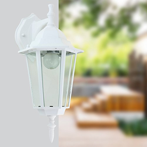 PEHUB Wall Sconce Waterproof Outdoor Lighting High Brightness E27 LED Wall Light Fixture Retro Creative Patio Villa Wall Lamp with Glass Shade Exterior Light Fixture