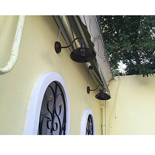 PEHUB Retro Nostalgia Hat Paint Iron Wall Lamp Style Rural Simple Idea Wall Light Outdoor Courtyard Aisle Balcony Villa Outdoor Wall Sconce Exterior Light Fixture