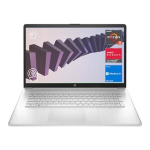 hp 2023 newest 17 laptop, 17.3" hd+ touchscreen display, amd ryzen 5 7530u processor (beats i7-1165g7), 16gb ram, 512gb ssd, wi-fi 6, backlit kb, webcam, hdmi, windows 11 home, silver, kke accessories