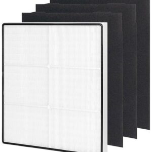 Goodsby Replacement 1x HEPA Filter + 4x Pre Motor Carbon Filters for Whirlpool Whispure AP300 AP350 AP450 AP510 AP51030KB AP45030K WP500 WP1000 Air Purifiers 1183054 1183054K 8171434K