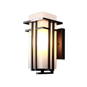 pehub industrial style aluminum 1-light wall lamp wall lantern outdoor european waterproof outdoor lighting wall sconce creative aisle garden patio rainproof wall light exterior light fixture (color