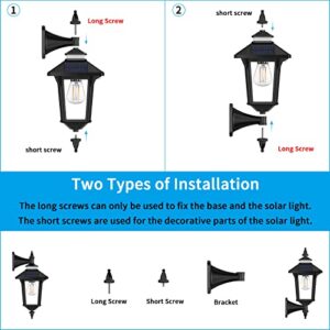 Aqonsie Solar Shed Lights Outdoor with 3 Lighting Modes & Motion Sensor, Elegant Solar Barn Lights Outdoor Waterproof Solar Wall Sconce Lights, Solar Lanterns for Barn Shed Yard Garage Chicken Coop